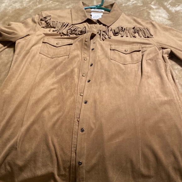 Ariat | Tops | Ariat Suede Western Fringe | Poshmark